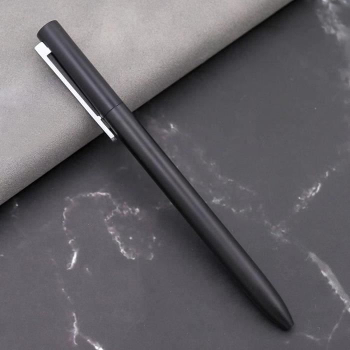 1Stylo noir-Xiaomi Stylo gel en métal avec tractions quotidiennes ...