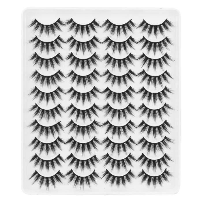 Faux cils - ATYHAO - 20 paires - Professionnels - Doux et denses ...