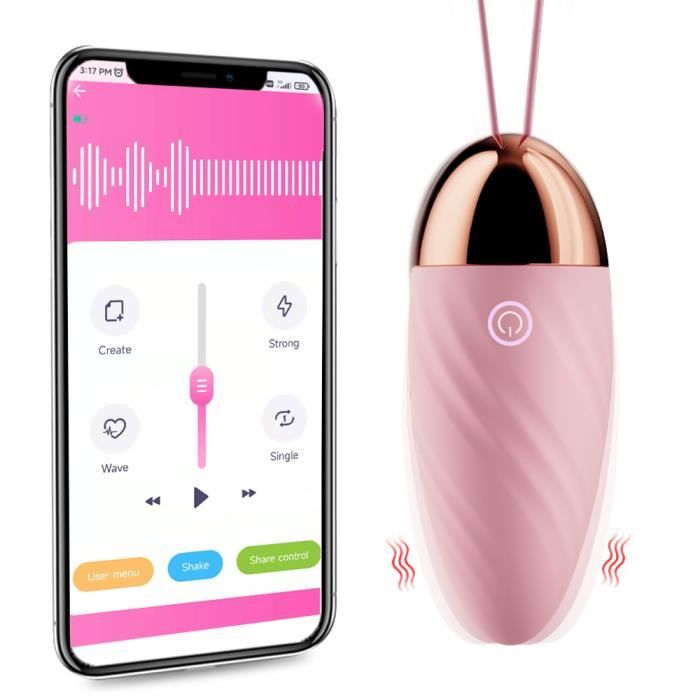 Vibrateur d'application - Mini vibromasseur sans fil Bluetooth pour femme, œuf'amour vibrant ...