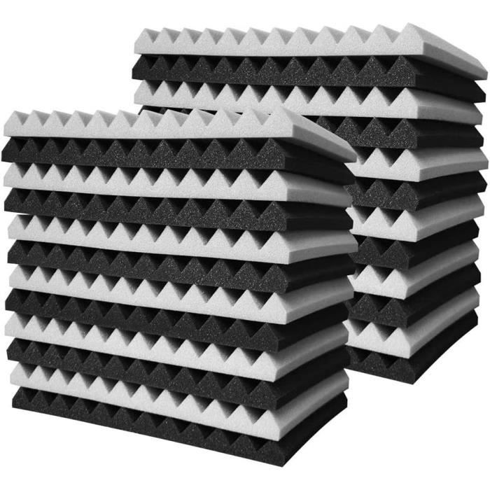 Panneau De Mousse Acoustique De 24 Pièces, Tuile De Coin De Studio ...