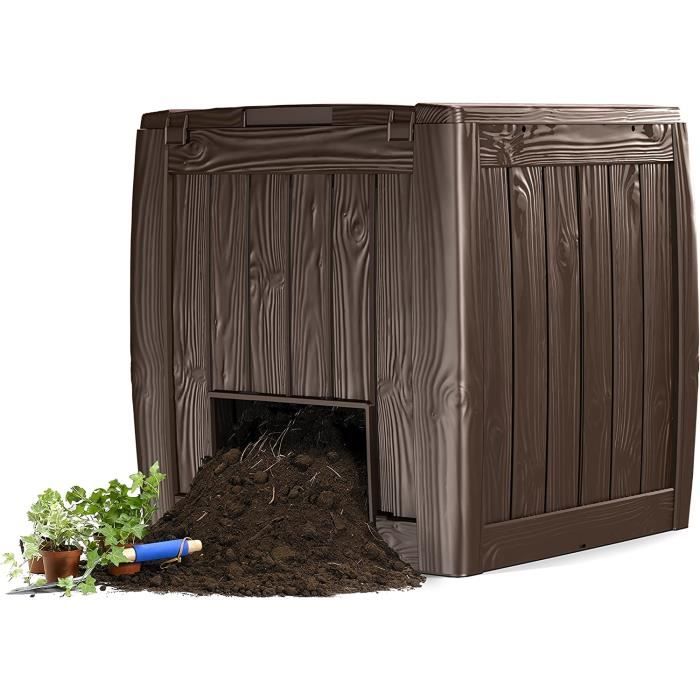 A-1613-1 548584 deco 340 litres composter composteur en bois, plastique ...