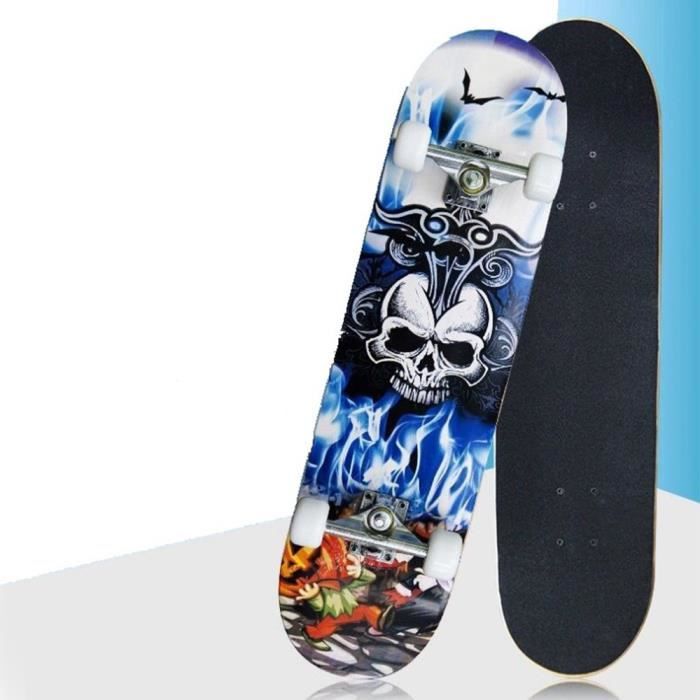 AIMEI® Shortboard - motif de crâne - L 79 x P 19,5 x H 9,5 cm ...