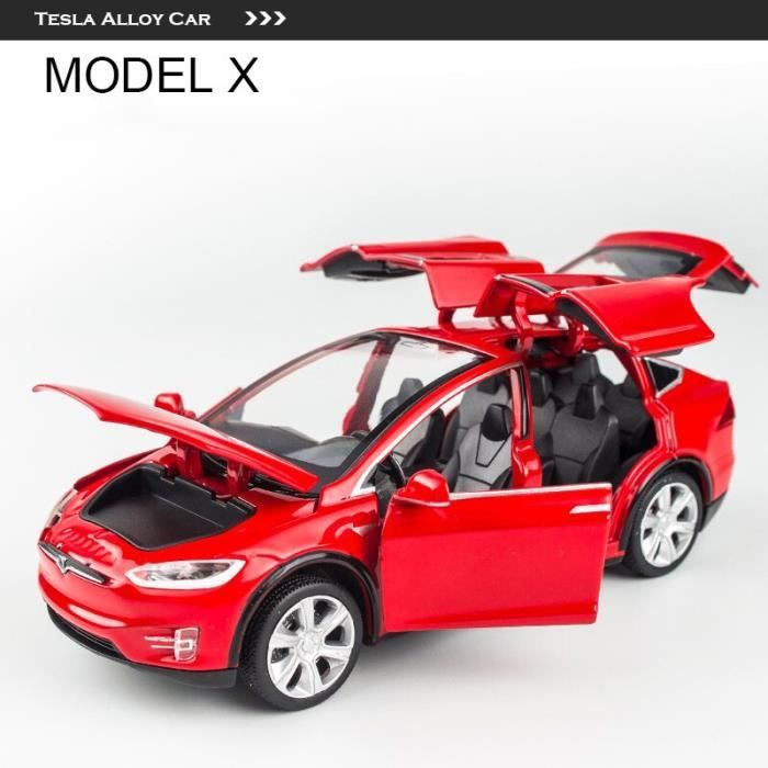 Modèle de couleur x rouge Voiture Tesla modèle X modèle 3 S en alliage ...