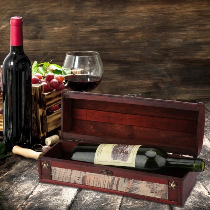 Sonew Boîte à vin Boîte de Rangement en Bois d'emballage de Rouge Vin ...