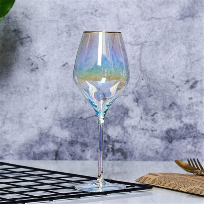 Verre À Vin Arc-En-Ciel Verres À Vin Colorés Verres Plaqués Ion Verres ...