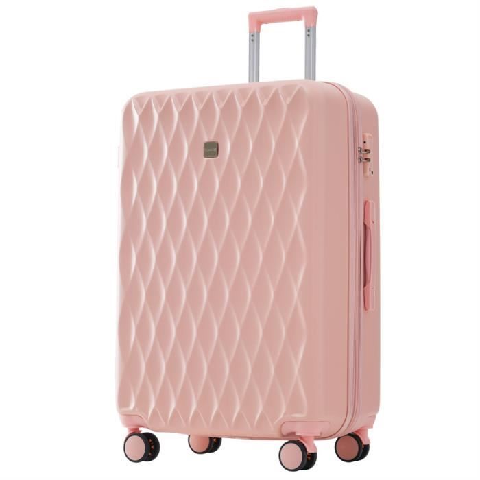 Valise à coque rigide - DREAMMESPACE - 48x30x76cm - Rose - 4 roulettes ...