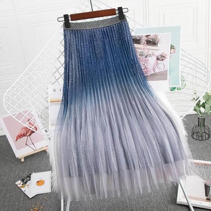 Jupe Longue En Tulle Pour Femmes,Jupe Taille Haute Elastique,Jupes Plissees Pour Femmes Jupe Mi ...