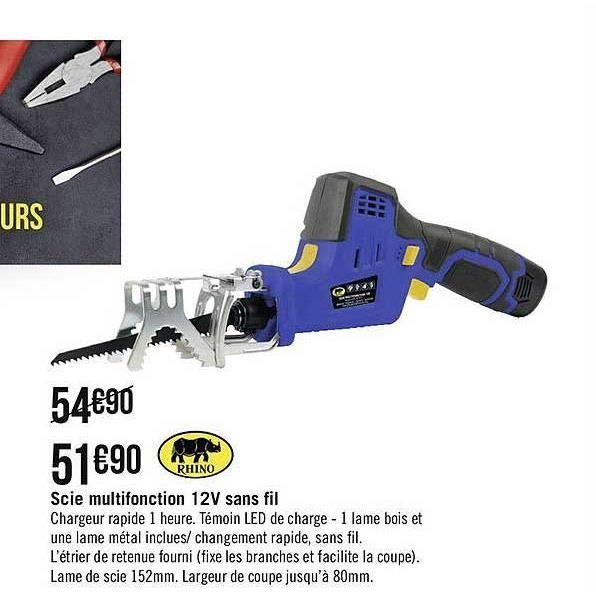 Scie Multifonction 12v Sans Fil Rhino - Cdiscount Bricolage