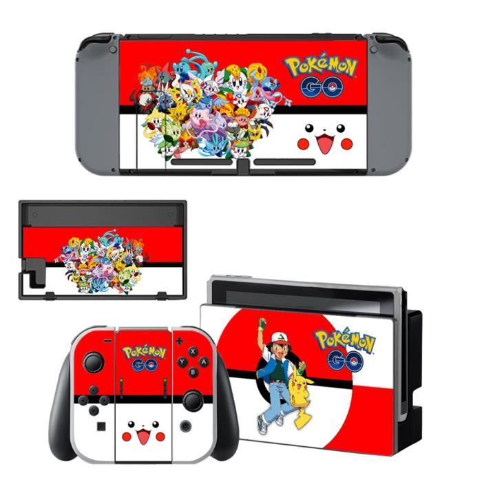 Sticker pour Nintendo Switch, Pokémon Kit Autocollant Skin Protection ...