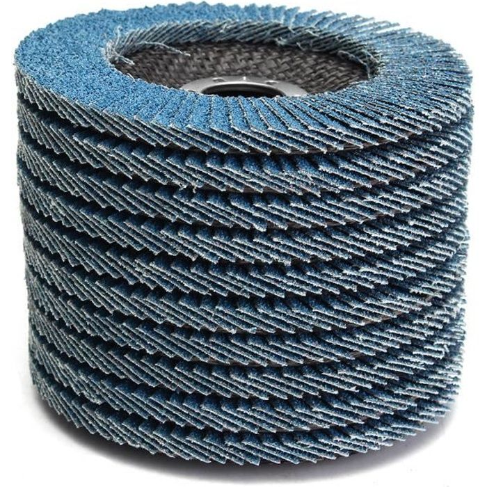10PCS Disques Abrasifs 125mm 40 Grain Granulométrie Disque à Lamelle ...