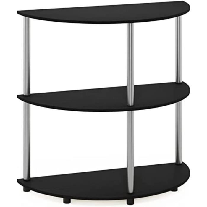 Table console demi-ronde Frans Turn-N-Tube - TRAHOO - Bois noir - 4 ...