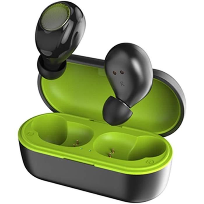 Tws Casque Bluetooth 5.0 Presse Hifi Sans Fil (Vert)[L4460] - Cdiscount ...