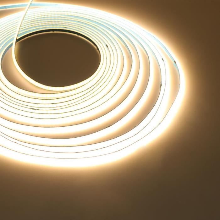 Mini 3Mm Ruban Led Cob Autocollant, 12V 384 Leds-M Bande Lumineuse Super Lumineux Flexible Bande ...