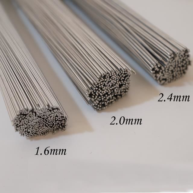BAGUETTE TIG,20Pcs 1.6mmx50cm--Barre de soudure en aluminium, 1.6-2-2, 4mm, 50cm, pas besoin de ...