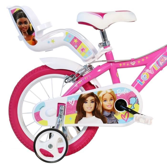 Vélo Enfant 16" - BARBIE - Rose - 5 à 7 Ans - Roues de 16 pouces ...
