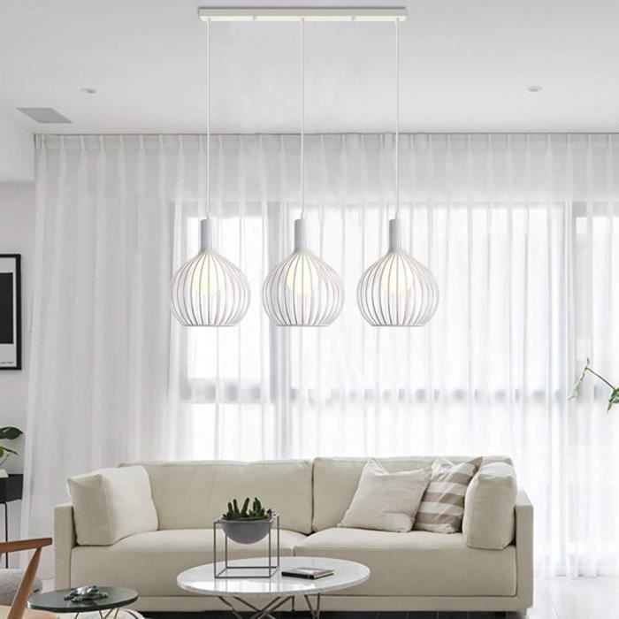 Tempas 3 Lampes Suspension Luminaire, Lustre Plafonnier en Métal en ...