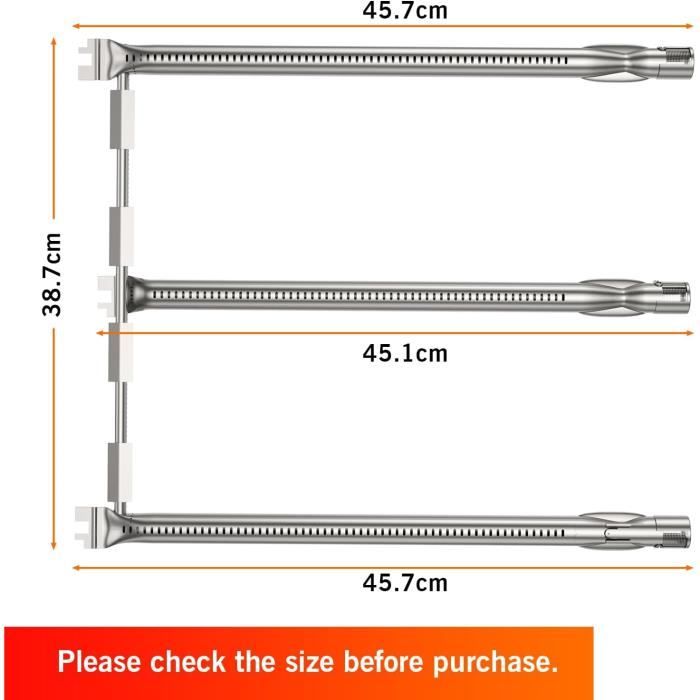 46 Cm 69787 Brûleur En Acier Inoxydable Pour Weber Spirit 300 Pour ...