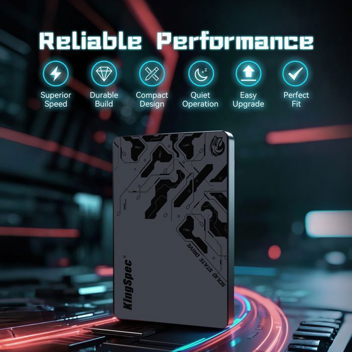 Disque SSD Interne KINGSPEC V5 Series 512 Go SATA III 2,5" 3D NAND ...