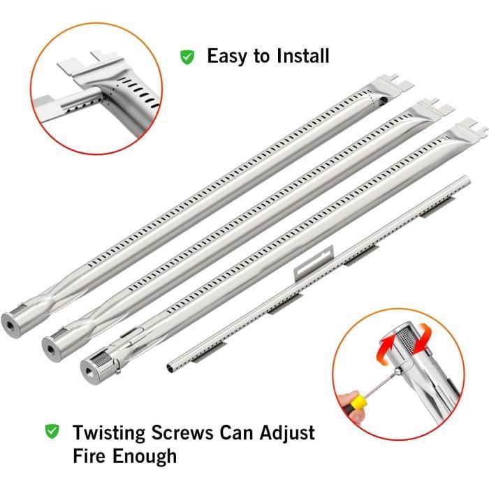 46 Cm 69787 Brûleur En Acier Inoxydable Pour Weber Spirit 300 Pour ...