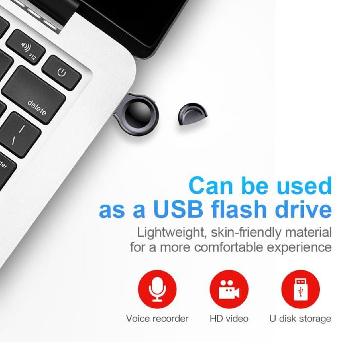 ROM One Touch Recorder ai Smart HD Noise Reduction Encrypted USB Flash ...