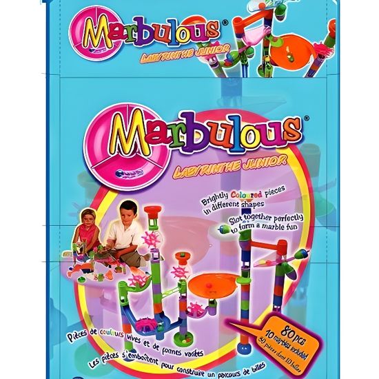 Labyrinthe à billes - Marbulous - Coffret de 80 pièces en plastique ...