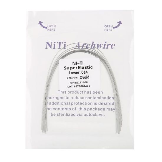 KIMISS Arc Fil 100 pcs NiTi Rond Orthodontique Support Archwire Super ...