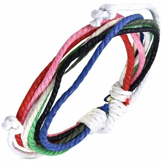 Bracelet ajustable en corde de plusieurs couleurs - Achat / Vente ...