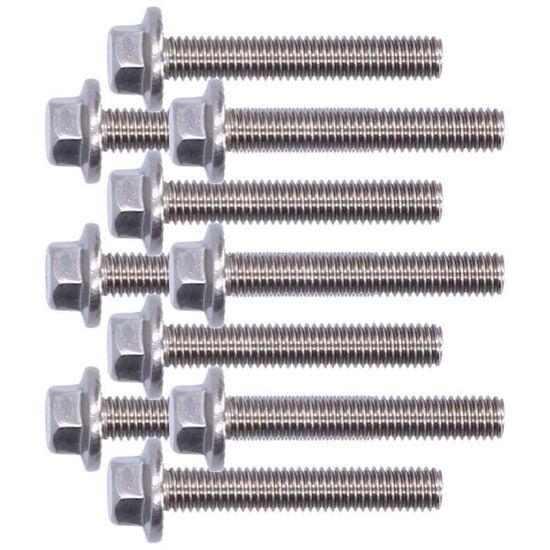 10 pièces boulons à tête hexagonale à bride en acier inoxydable 304 vis ...