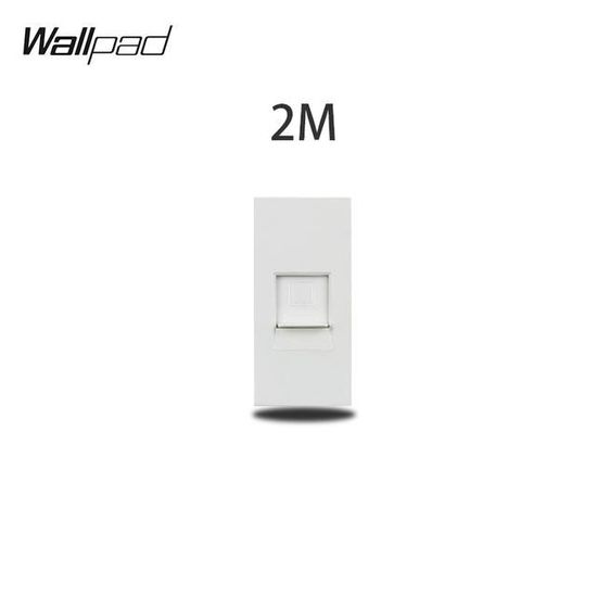 Prise,2M-Data Socket--Interrupteur en verre blanc rétro avec LED ...