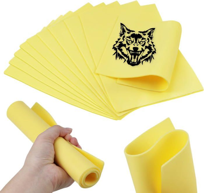 10 Pièces Peau Fausse Synthétique Tatouage Kit, 30x19cm Tête de Peau ...