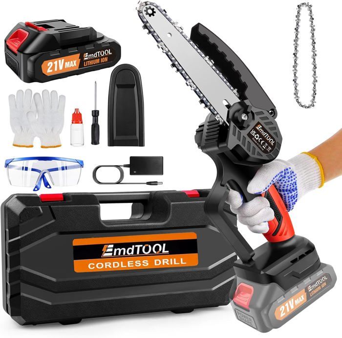 Portable Mini Tronçonneuse À Batterie 6 Pouces,Tronçonneuse Sur Avec ...