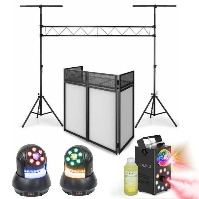 Pack Lumière Machine Fumée LED 700W - Portique Ibiza SLB001 - Régie ...