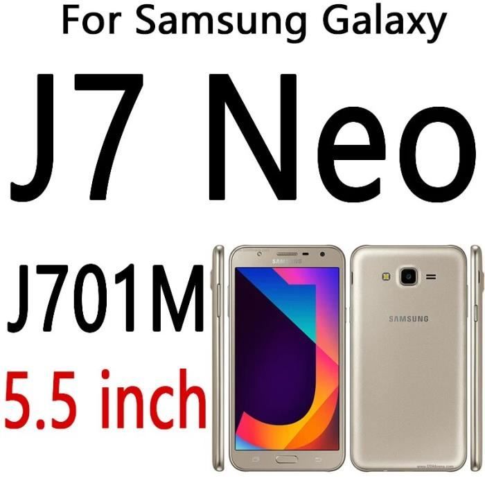 Samsung J7 Neo - Marron foncé - Coque À Rabat Magnétique En Cuir ...
