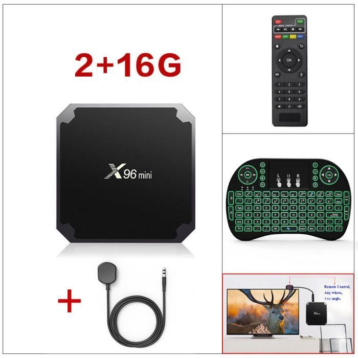 Ue Plug - X96mini 2G16 i8 - Boîtier Smart Tv X96 Mini, Android 9,0 ...