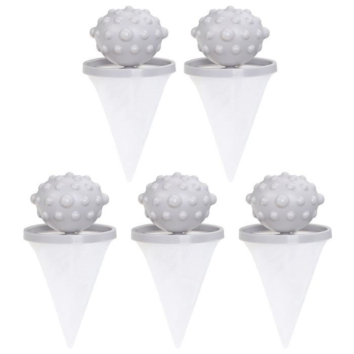 DETACHANT TEXTILE Boule de Machine à laver 5 pièces filtrant la maille ...