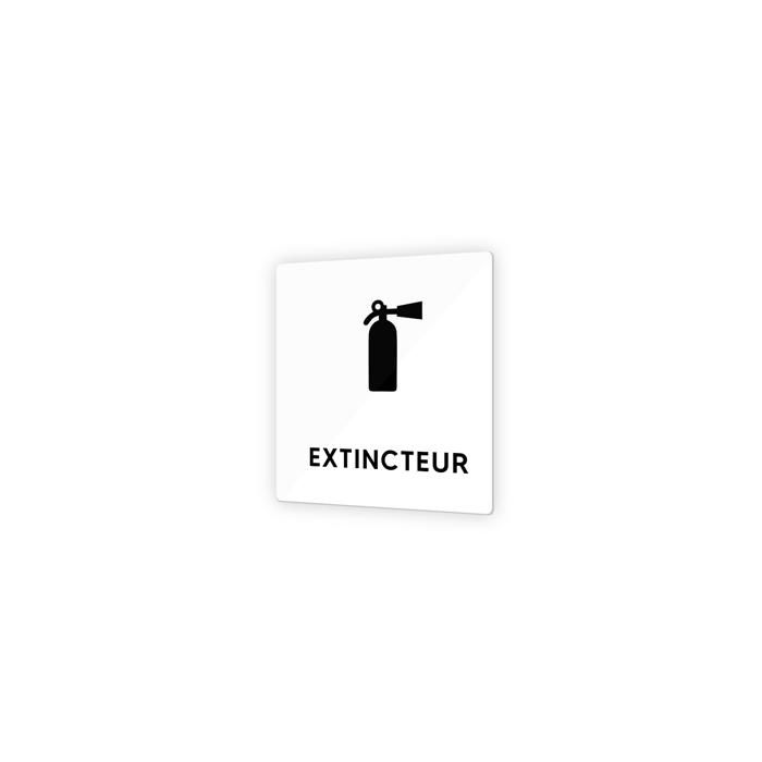Pictogramme Extincteur Sécurité - Panneau Signalétique en PMMA - Noir ...