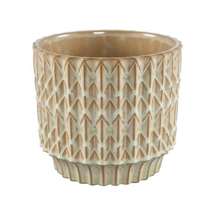 PTMD Pot de fleur Ruub -17x17x16 cm - Céramique - Vert - Cdiscount Jardin