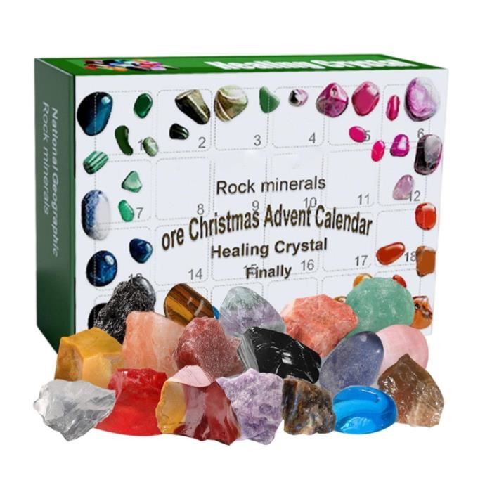 Calendrier de l'Avent - Pierres Minérales Cristal Noël - 24 cadeaux de ...