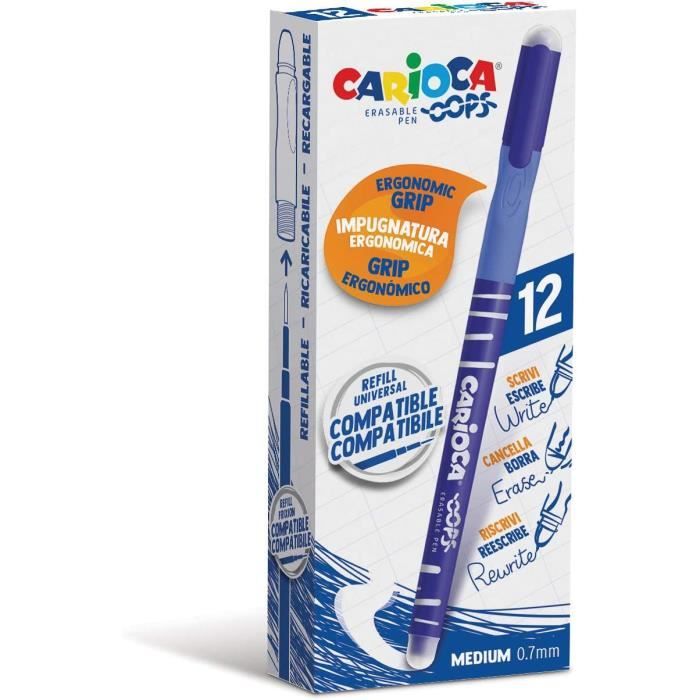 Oops Stylos Bleus Stylos à Bille Roller Effaçables et Rechargeables ...