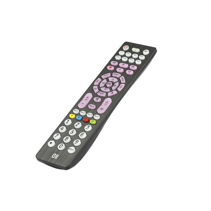 TELECOMMANDE UNIVERSELLE 4 EN 1 TOUCHES RETROECLAIREES TV + TNT + DVD ...