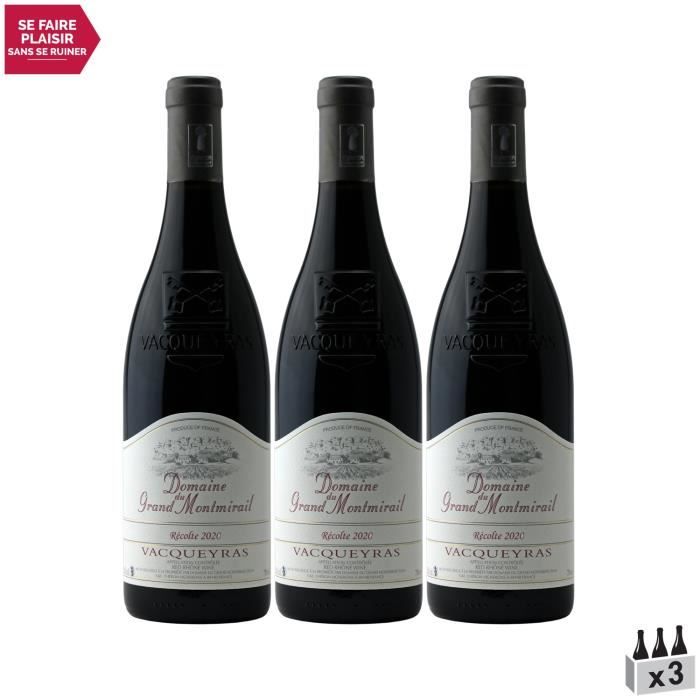 Vacqueyras Rouge 2020 - Lot de 3x75cl - Domaine du Grand Montmirail ...