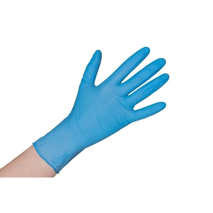 Lot De 100 Gants En Nitrile Non Poudrés Bleu Taille S-Xl Gants Jetables ...