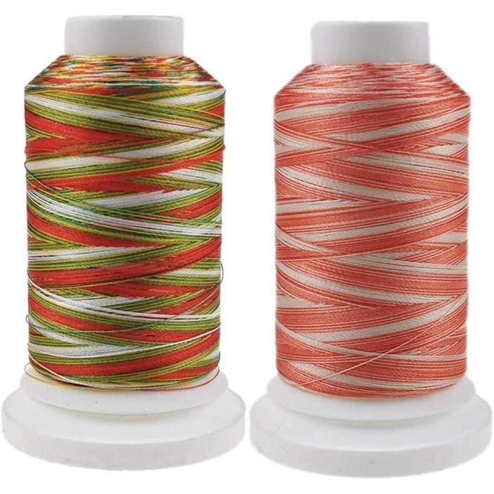 Fils de Broderie Couleurs Variégées Fil à Broder Polyester pour Machine ...