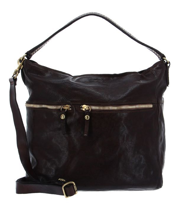 CAMPOMAGGI Sac à épaule marron en cuir pour femme - Shoulder Bag L Moro ...