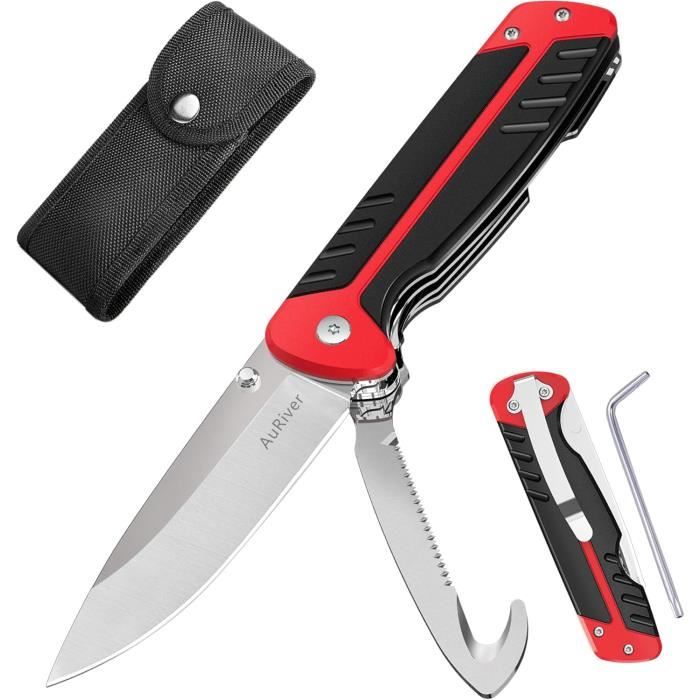 Couteau Pliant Tranchant, Couteau De Poche Avec Scie, Couteau Pliant ...