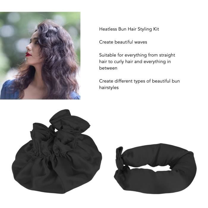 Kit de coiffure pour chignon sans chaleur DRFEIFY - Ensemble de boucles ...
