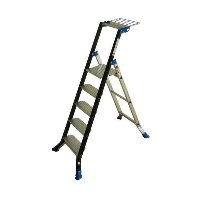 Escalux - Escabeau en aluminium 5 marches spécial bati-matériaux ...