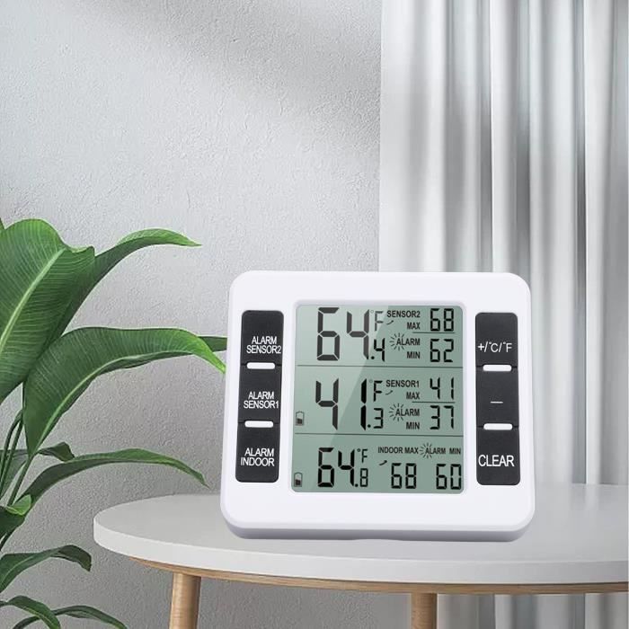 ROM Thermomètre Hygromètre Numérique Intérieur Extérieur Fil - Cdiscount