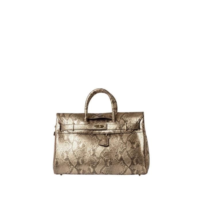 Sac a main Mac Douglas Pyla Bryan Ref 36364 SP12 Python Mordoré XS 34,5*25*12,5 TU Doré ...