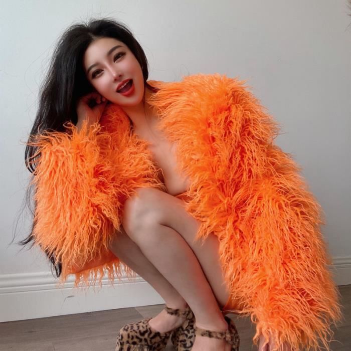 CRAZE WOMENGAGA 5XL hiver bonbons fourrure laine manteau court vison manteau fausse fourrure ...